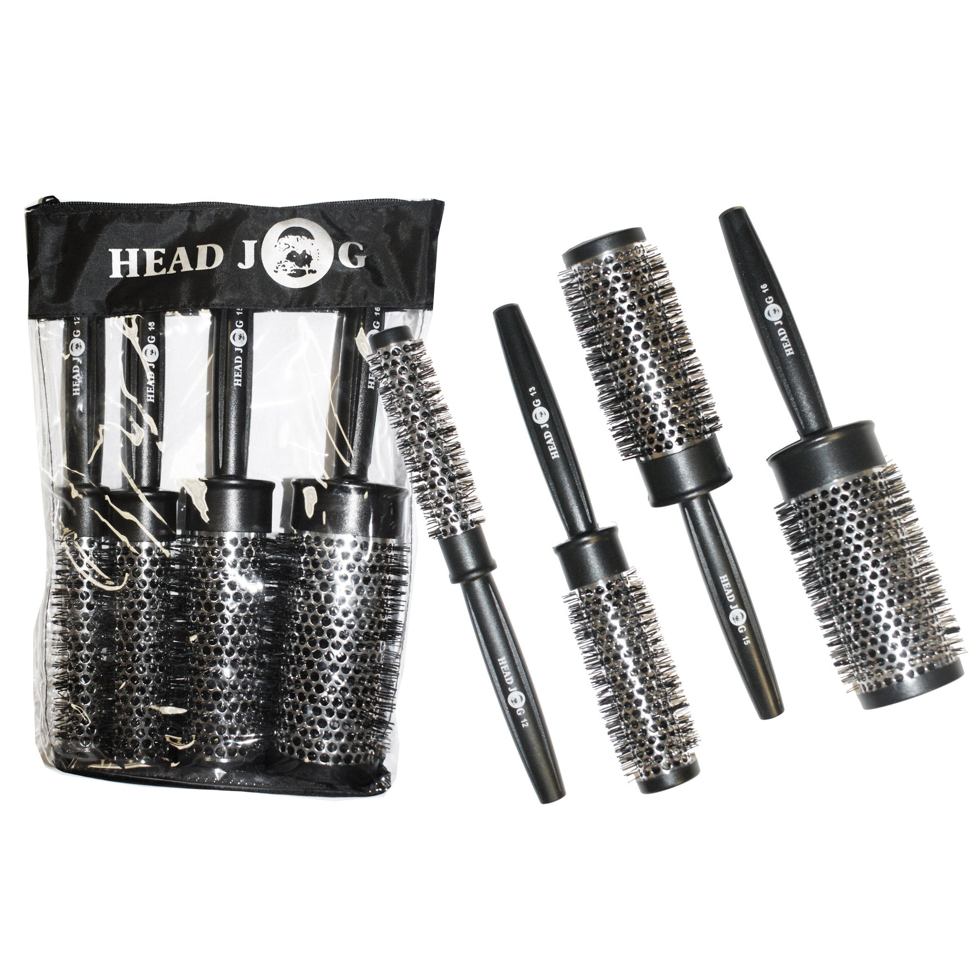 Head Jog Quad Brush Set - 4 Professional Brushes
